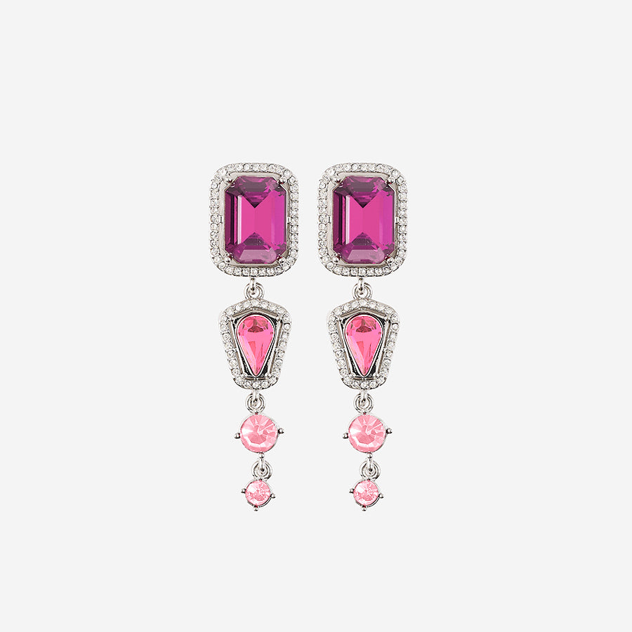 Long pink earrings 135 ans - Moulin Rouge x On aura tout vu
