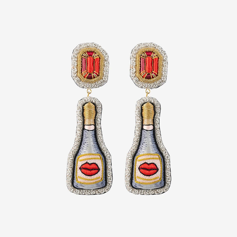 Earrings Champagne bottles - Céleste Mogador x Moul... – Moulin Rouge