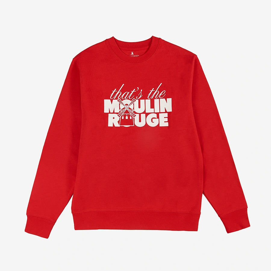 Sweat-shirt rouge à col rond That's the Moulin Rouge